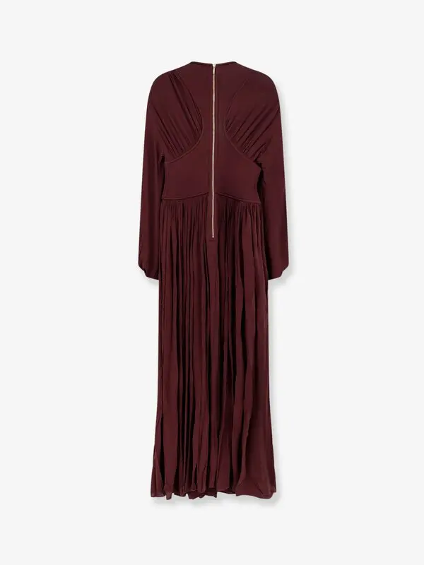 Zimmermann Luna Billow Stretch Viscose Long Dress - Red