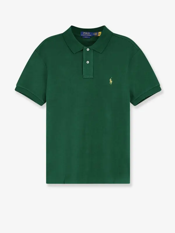 Polo Ralph Lauren Cotton Polo With Front Logo Embroidery - Green