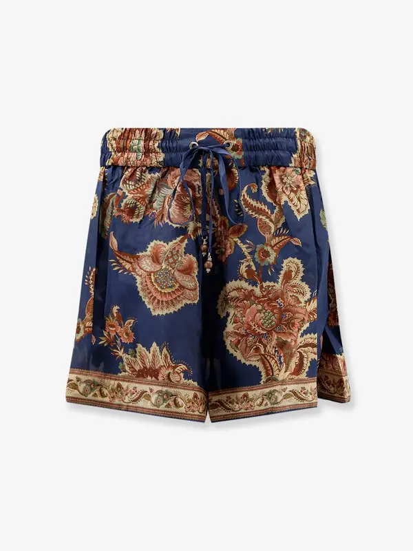 Zimmermann Aster Relaxed Silk Bermuda Shorts