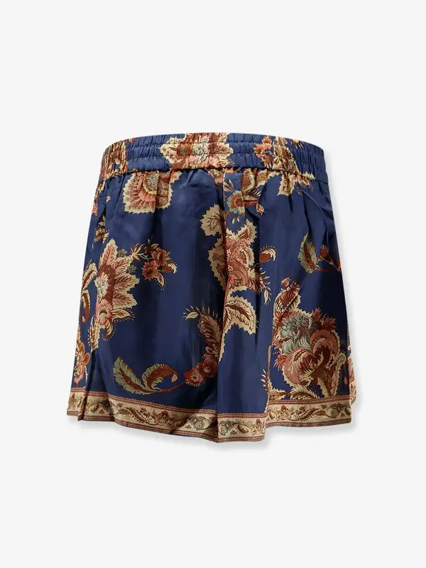 Zimmermann Aster Relaxed Silk Bermuda Shorts