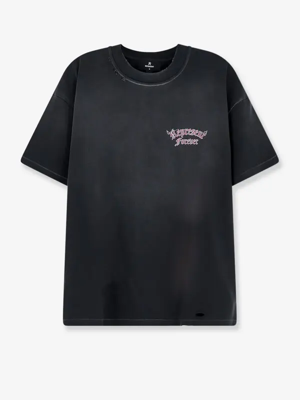 REPRESENT Used-effect Cotton T-shirt