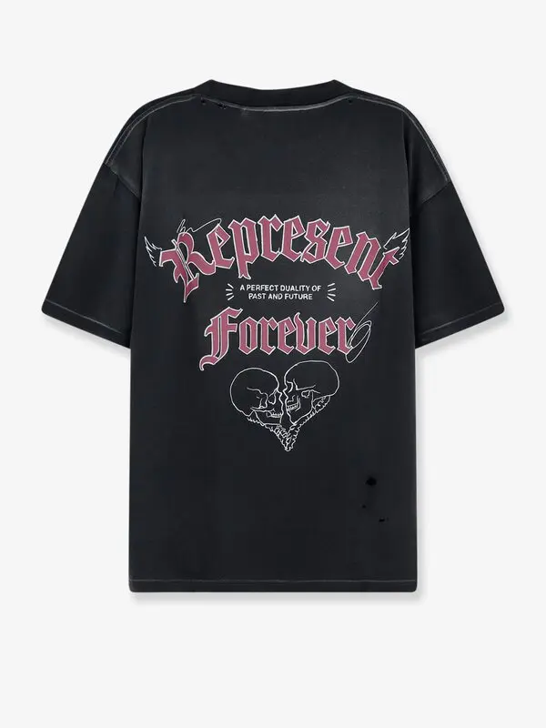 REPRESENT Used-effect Cotton T-shirt