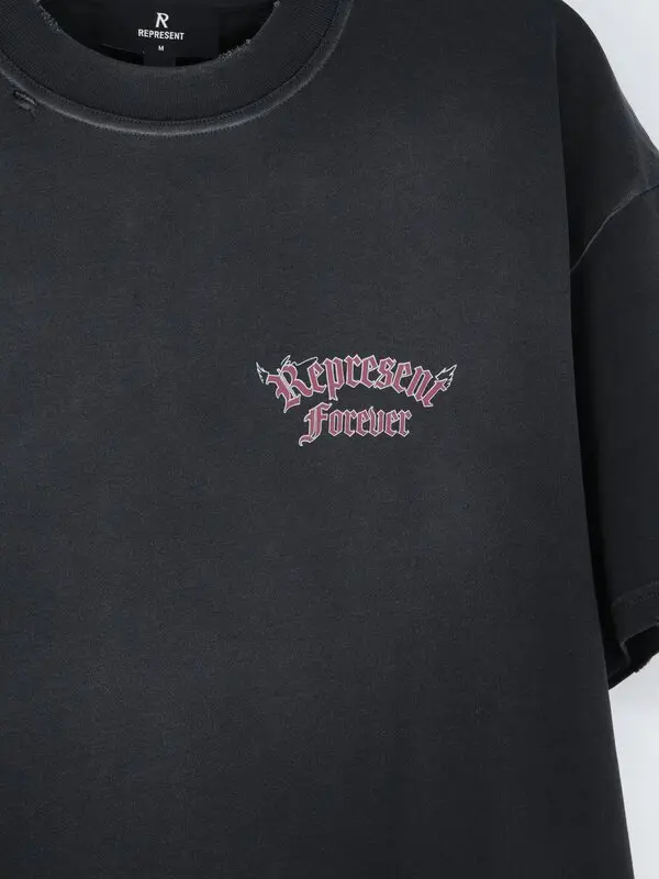 REPRESENT Used-effect Cotton T-shirt