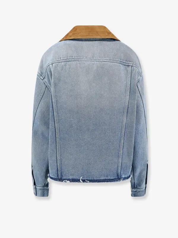 Miu Miu Denim Jacket With Suede Detail