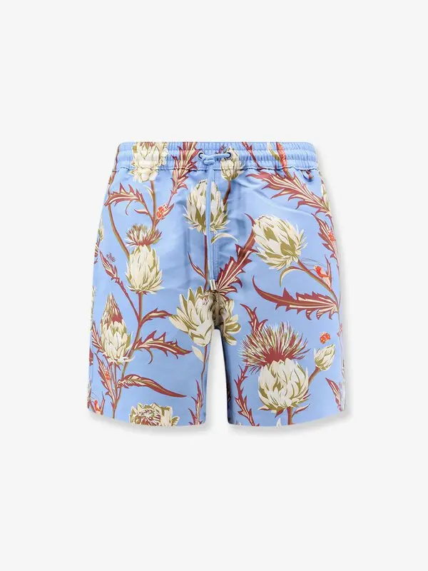 Loewe Paula's Ibiza Floral Print Nylon Swim Trunks - Blue