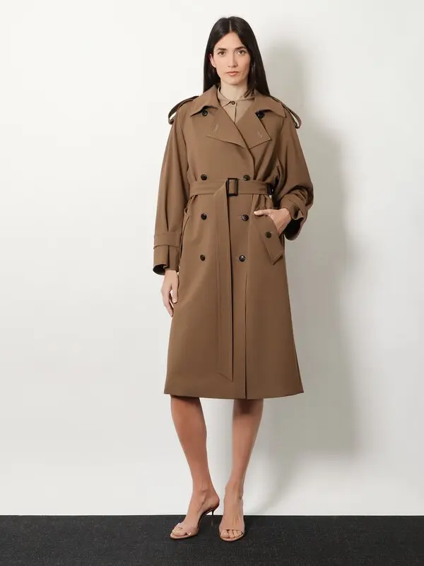Max Mara Mxmcerto Virgin Wool Trench