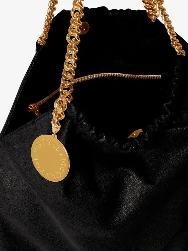 Stella McCartney Falabella Shaggy Deer Shoulder Bag - Black