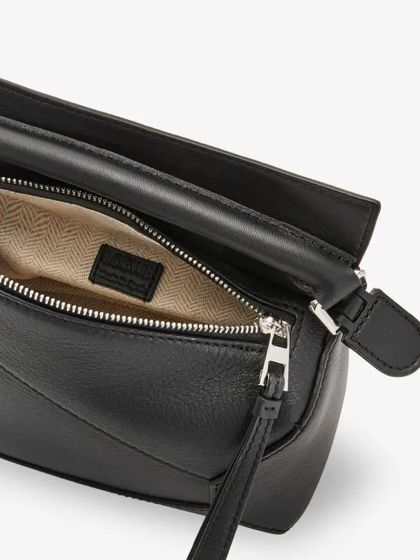 Loewe Puzzle Edge Leather Handbag - Black