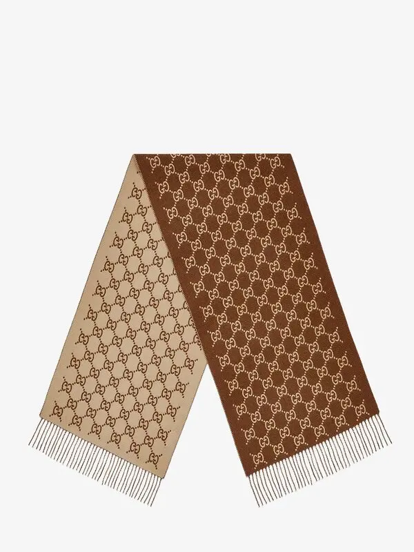 Gucci Cashmere Scarf With Gg Print