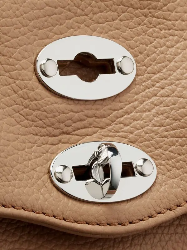 ZANELLATO Postina® Baby Hammered Leather Crossbody Bag - Beige