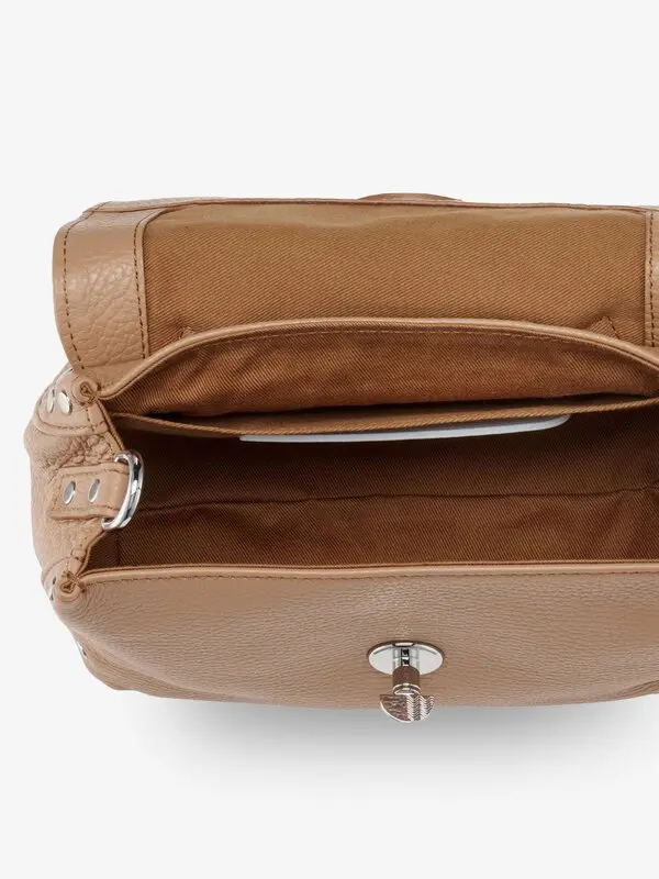 ZANELLATO Postina® Baby Hammered Leather Crossbody Bag - Beige