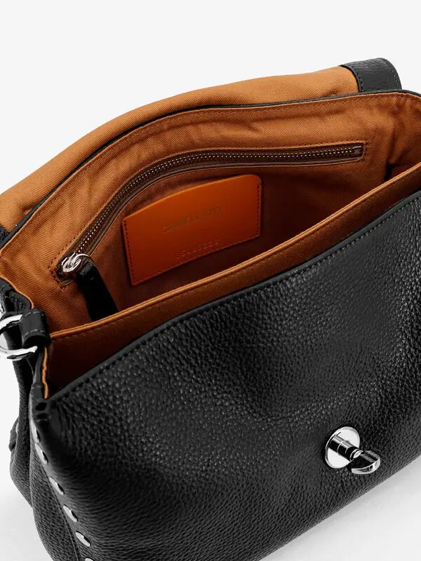 ZANELLATO Postina® S Textured Leather Crossbody Bag - Black