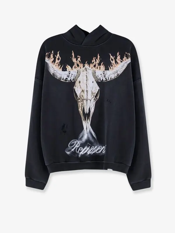 REPRESENT Cotton Sweatshirt - Black