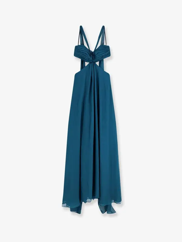 Retrofete Meira Chiffon Dress - Blue