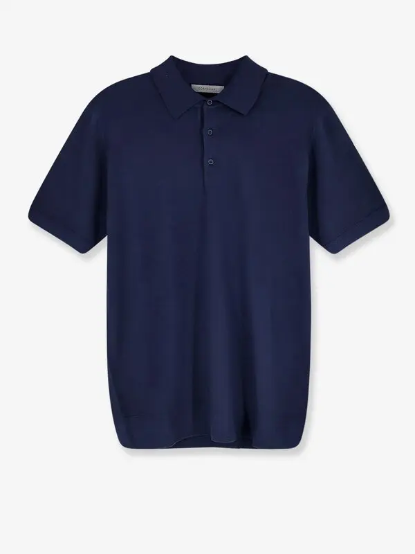 Corneliani Virgin Wool Polo Shirt - Blue