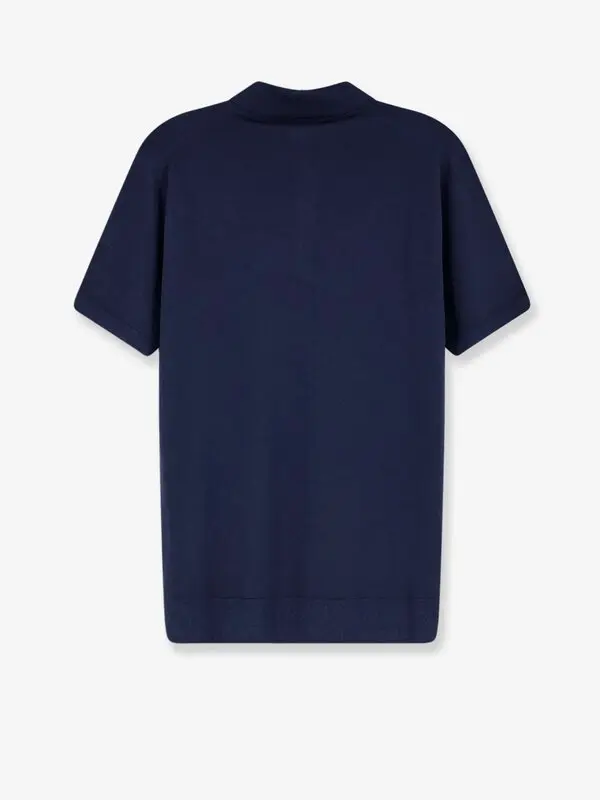 Corneliani Virgin Wool Polo Shirt - Blue