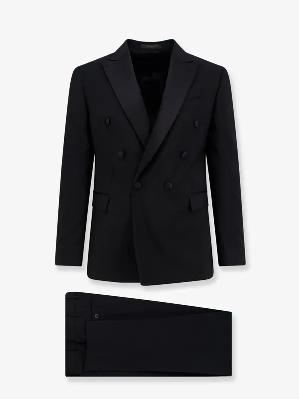 Corneliani Double-breasted Virgin Wool And Mohair Tuxedo