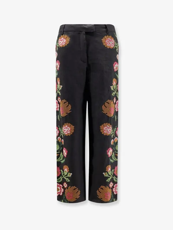 PHILIPPA 1970 Keila Linen Trousers With Embroidery