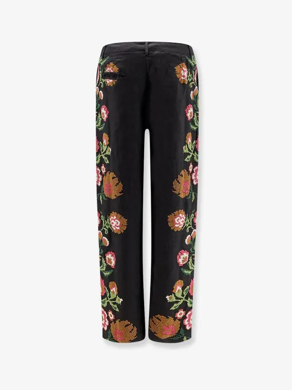 PHILIPPA 1970 Keila Linen Trousers With Embroidery