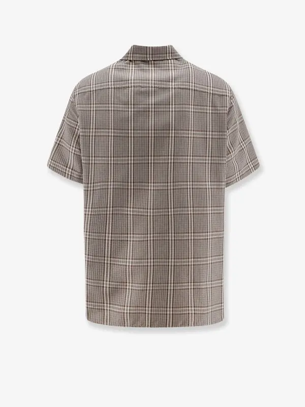 AMARANTO Madras Cotton Blend Shirt