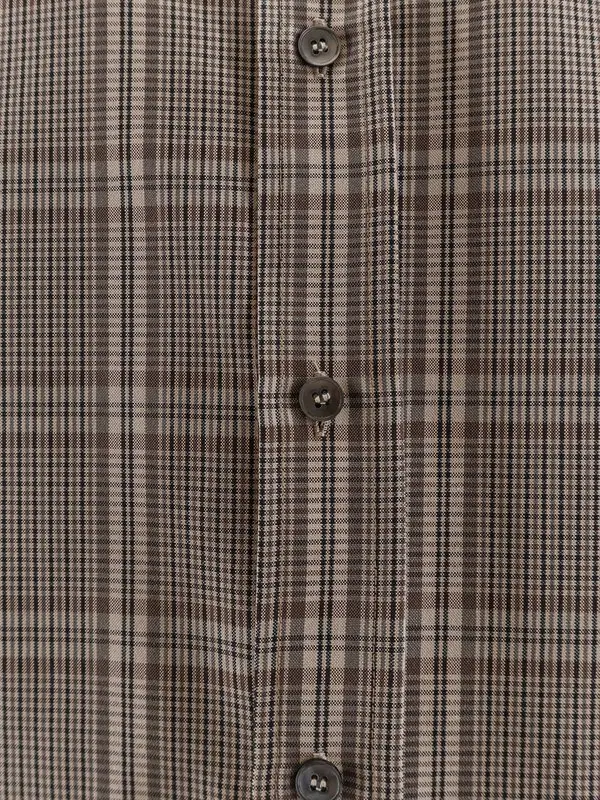 AMARANTO Madras Cotton Blend Shirt