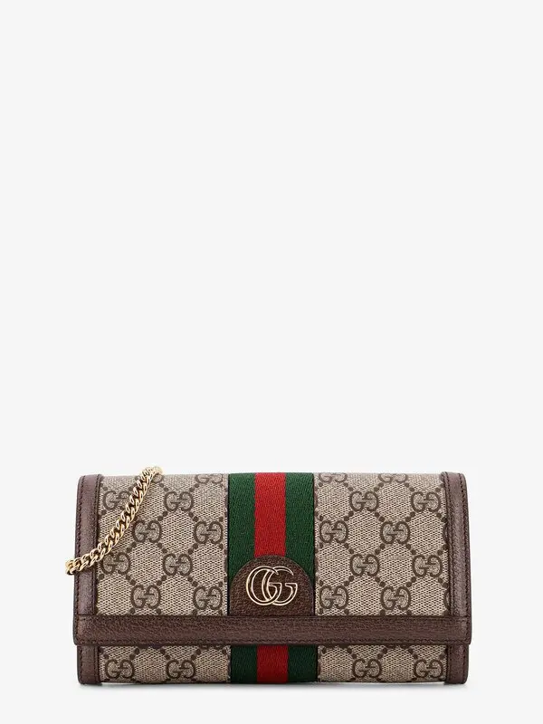 Gucci Ophidia Gg Supreme Fabric And Leather Crossbody Bag - Beige