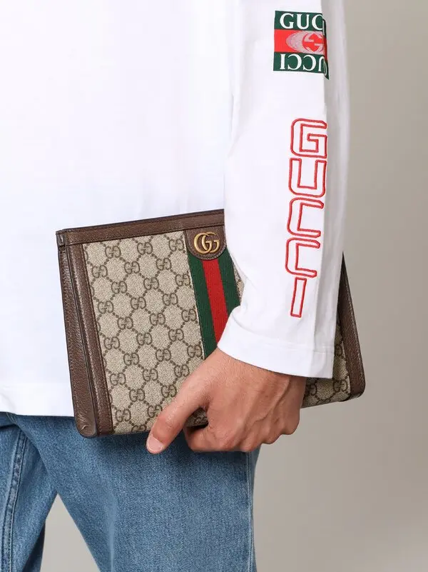 Gucci Ophidia Gg Fabric Clutch Bag