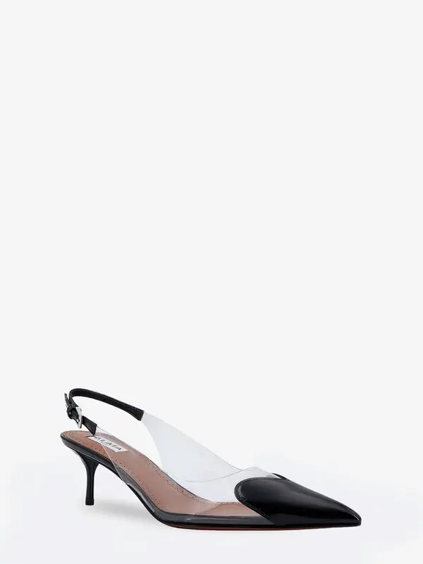 Alaïa Le Coeur Slingback Pvc And Leather Pumps - Black