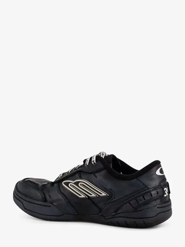 Balenciaga Hamptons Worn-out Low-top Leather Sneakers