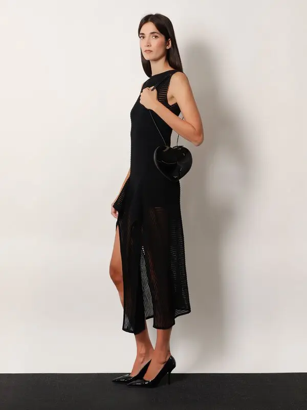 Alaïa Le Coeur Patent Leather Crossbody Bag - Black