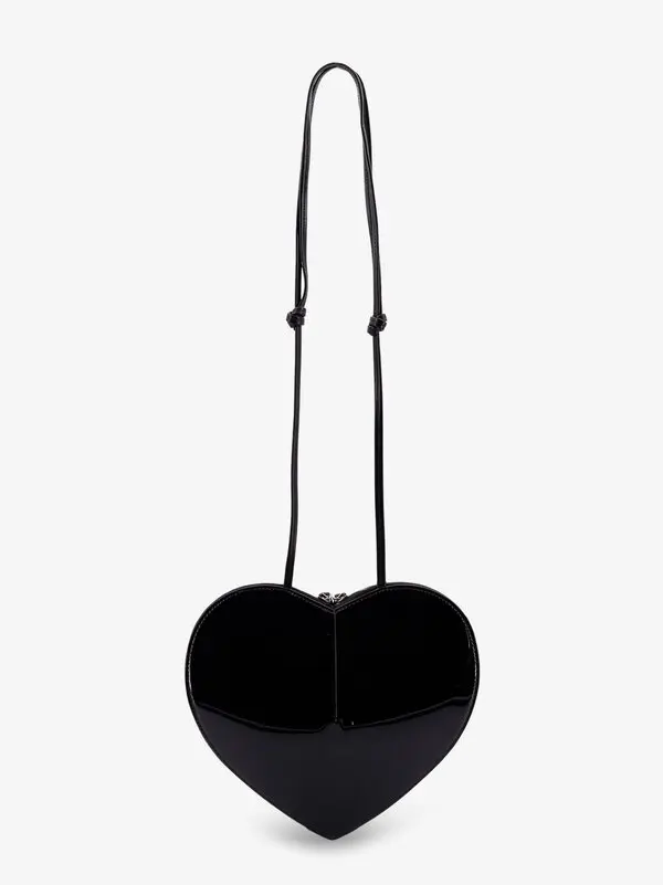 Alaïa Le Coeur Patent Leather Crossbody Bag - Black