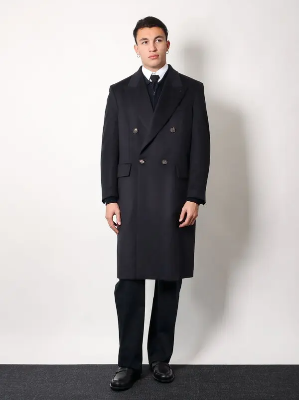 HEVO Cashmere Coat With Satin Lining