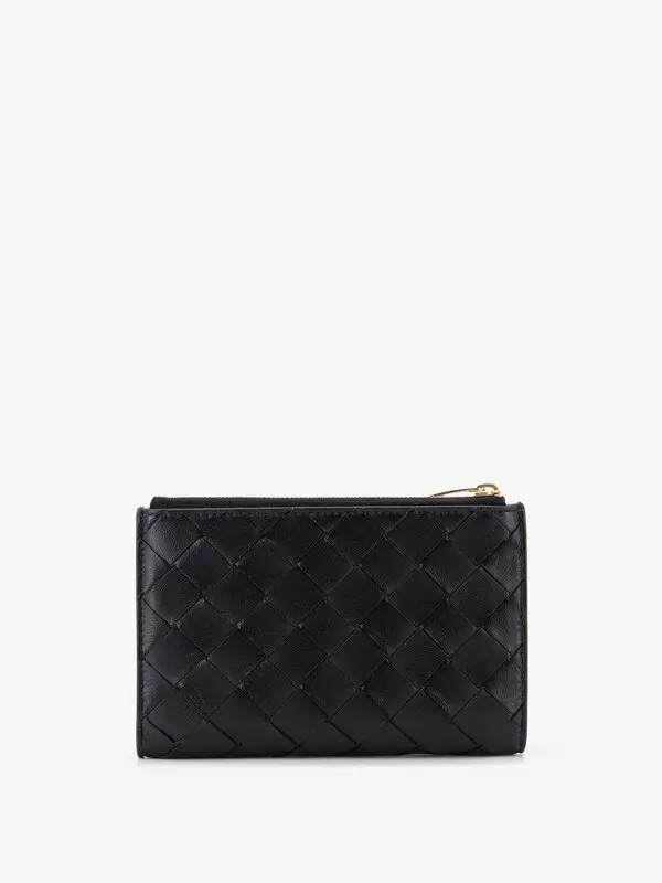 Bottega Veneta Leather Wallet With Intrecciato Pattern