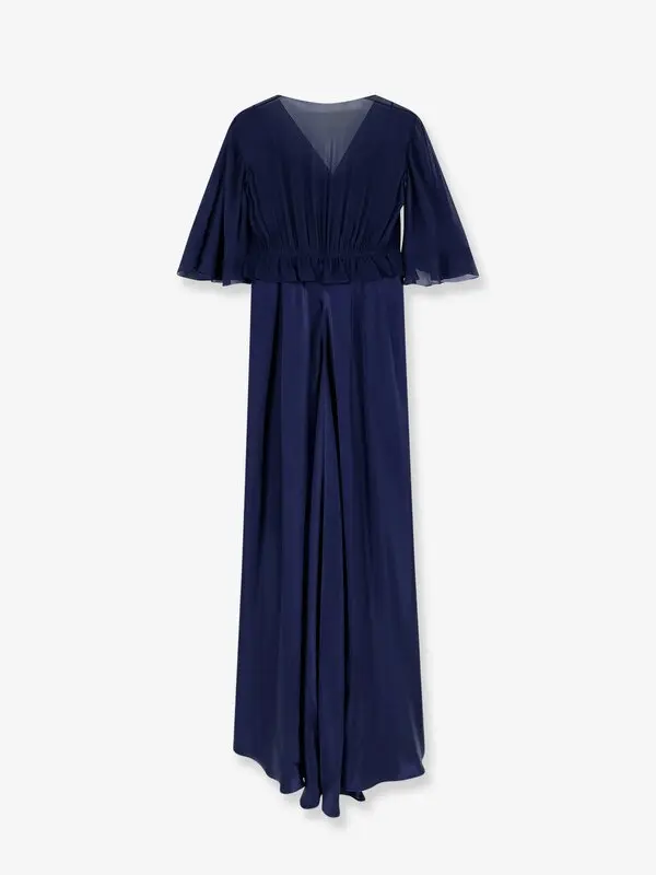 Alberta Ferretti Satin Long Dress