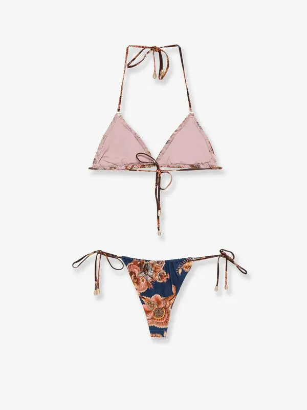 Zimmermann Aster Nylon Bikini With Paisley Print