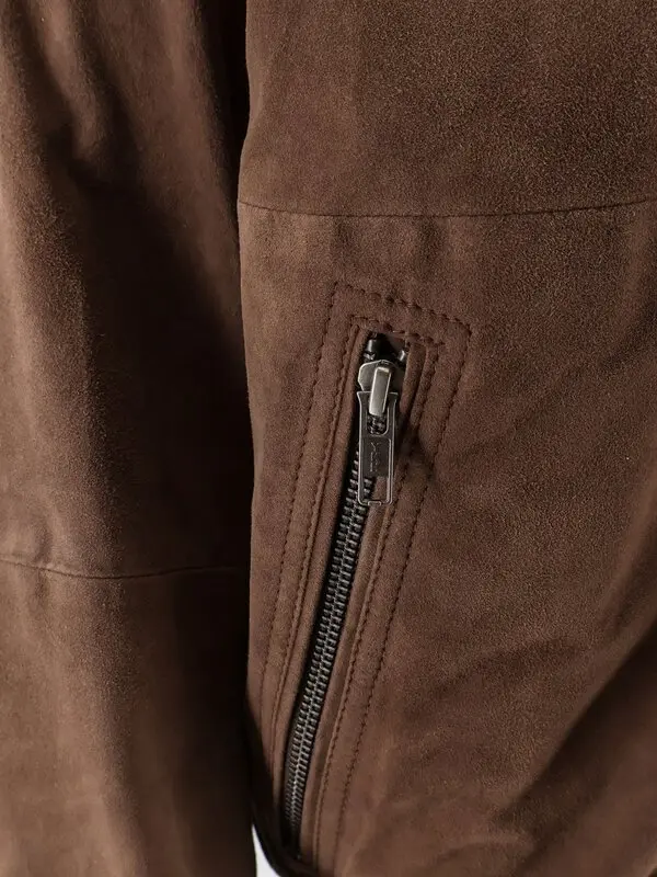 AMARANTO Suede Bomber Jacket