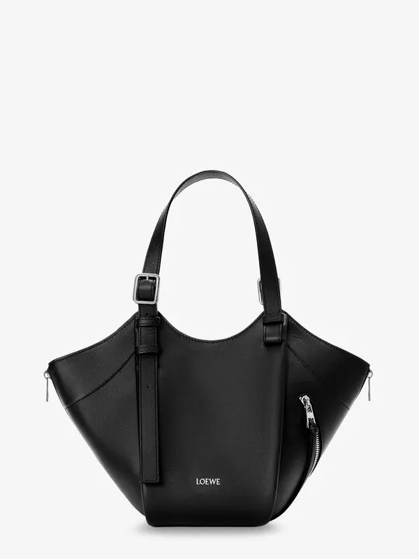 Loewe Hammock Flip Leather Handbag With Front Lettering Logo