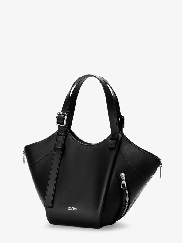 Loewe Hammock Flip Leather Handbag With Front Lettering Logo