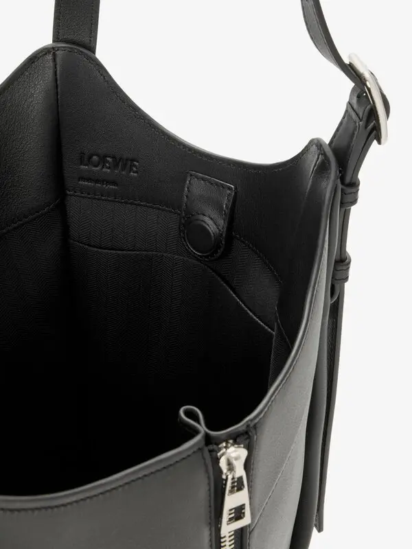 Loewe Hammock Flip Leather Handbag With Front Lettering Logo