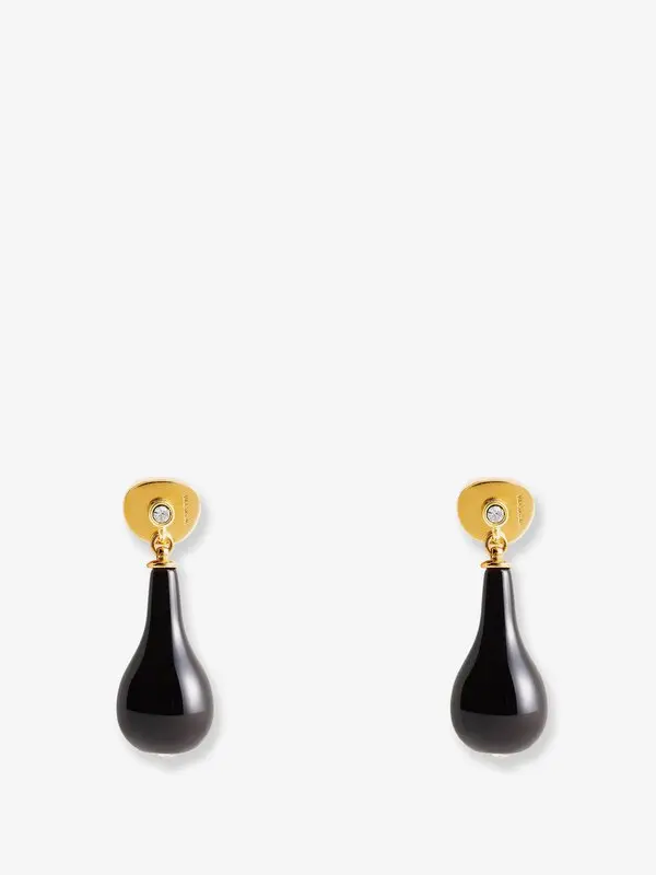TOTEME Onyx Drops Brass Earrings