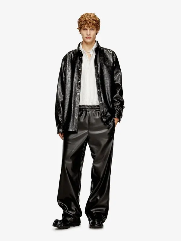 DIESEL® S-simply-qmbu Faux-leather Shirt