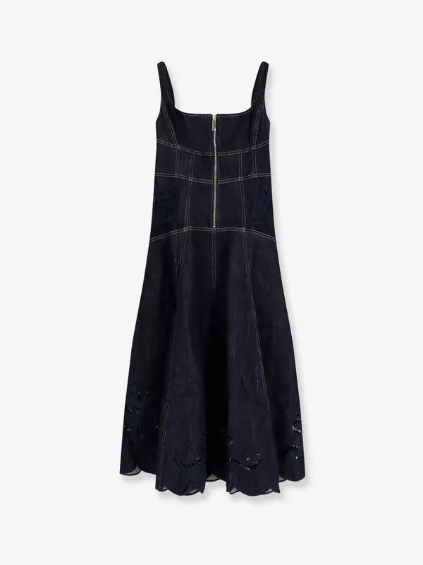 SELF-PORTRAIT Denim Midi Dress