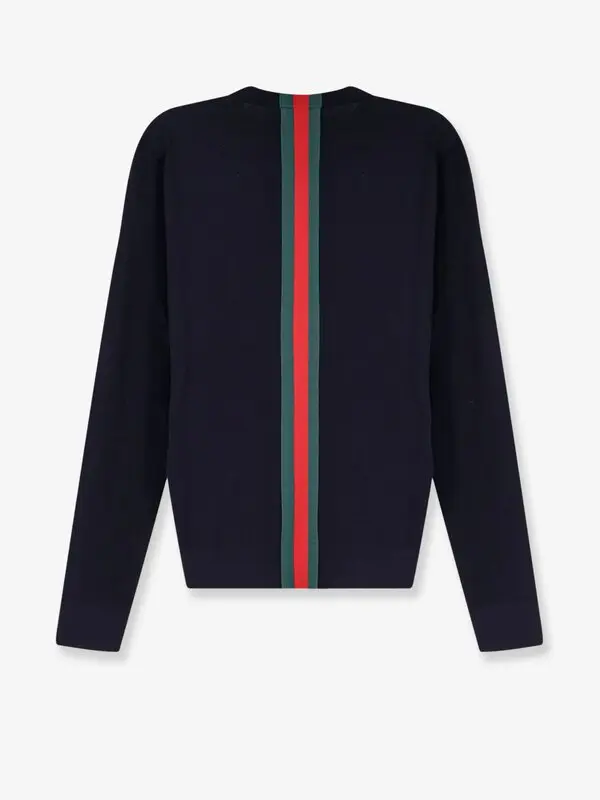 Gucci Cotton Sweater With Nastro Web Inlay
