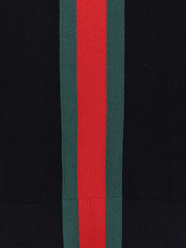 Gucci Cotton Sweater With Nastro Web Inlay