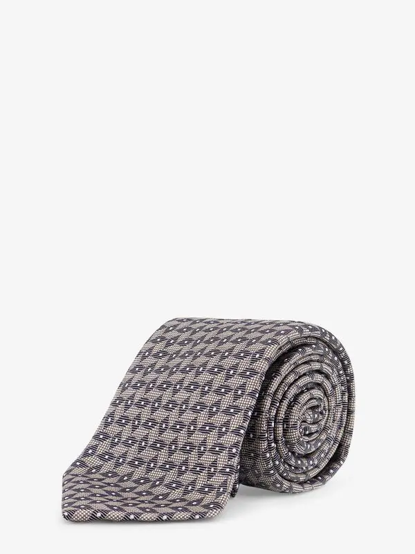 Giorgio Armani Silk Neck Tie With All-over Micro-pattern