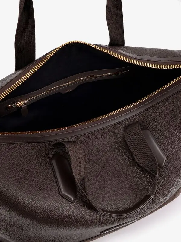 TOM FORD Leather Travel Bag With Suede Inserts