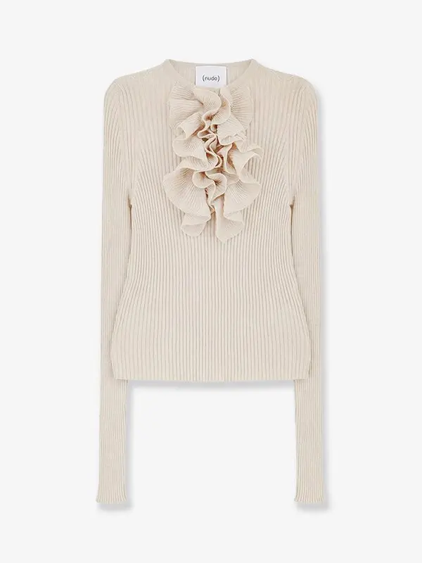 NUDE Ribbed Cotton Blend Sweater