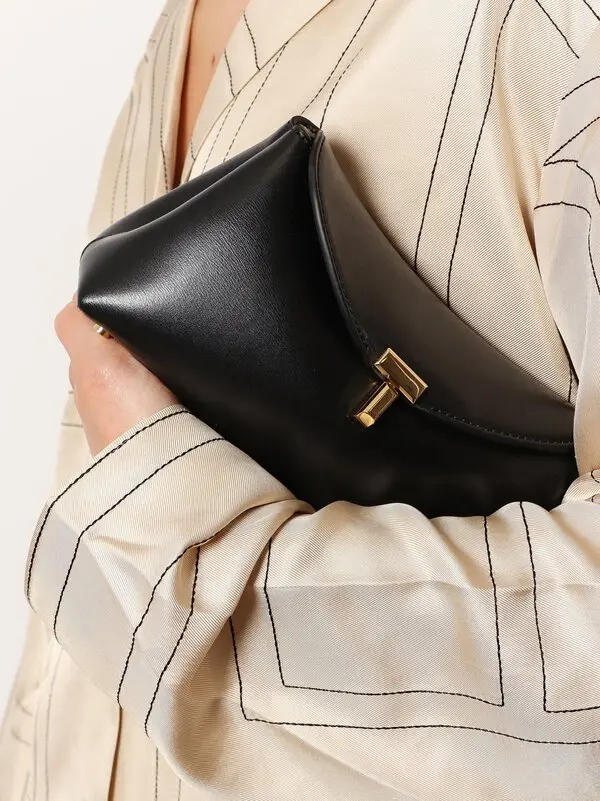 TOTEME Mini T-lock Leather Clutch