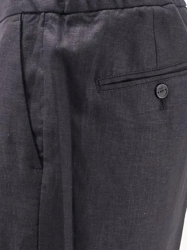 HEVO Torre Lapillo Linen And Viscose Shorts