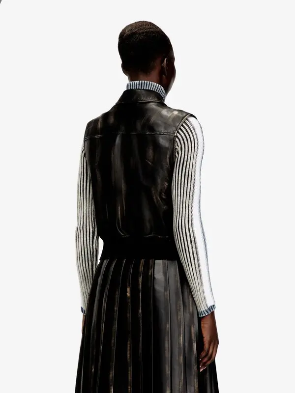 DIESEL® G-inko Faux Leather Sleeveless Jacket
